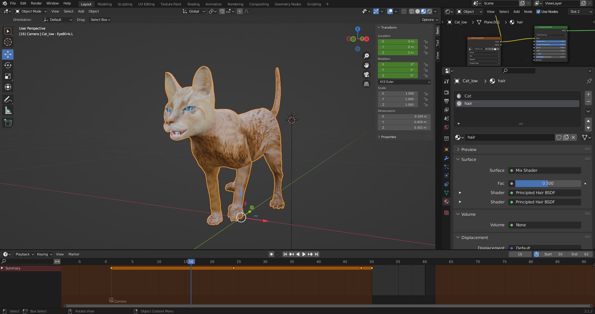 Cat White Rigged In Blender 3D Model - TurboSquid 1984541