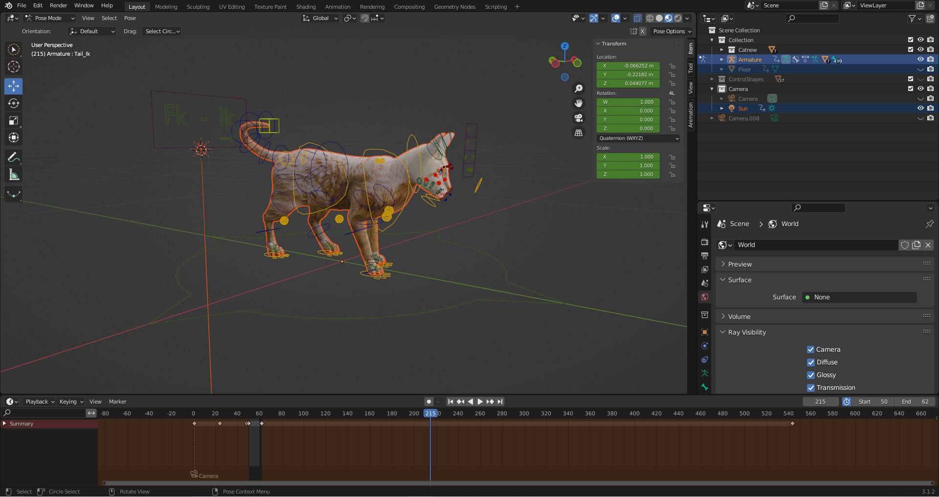 Cat White Rigged In Blender 3D Model - TurboSquid 1984541
