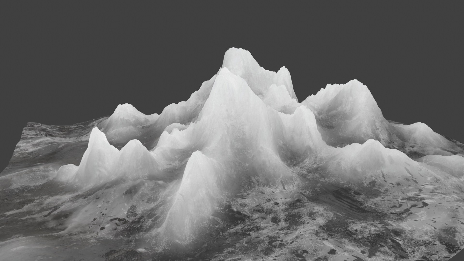 Snow Mountain Model - TurboSquid 1176602