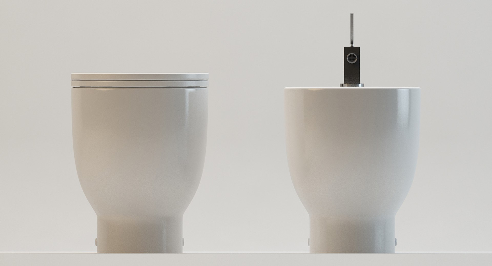 3d Model Pozzi Ginori Bathroom Fixtures