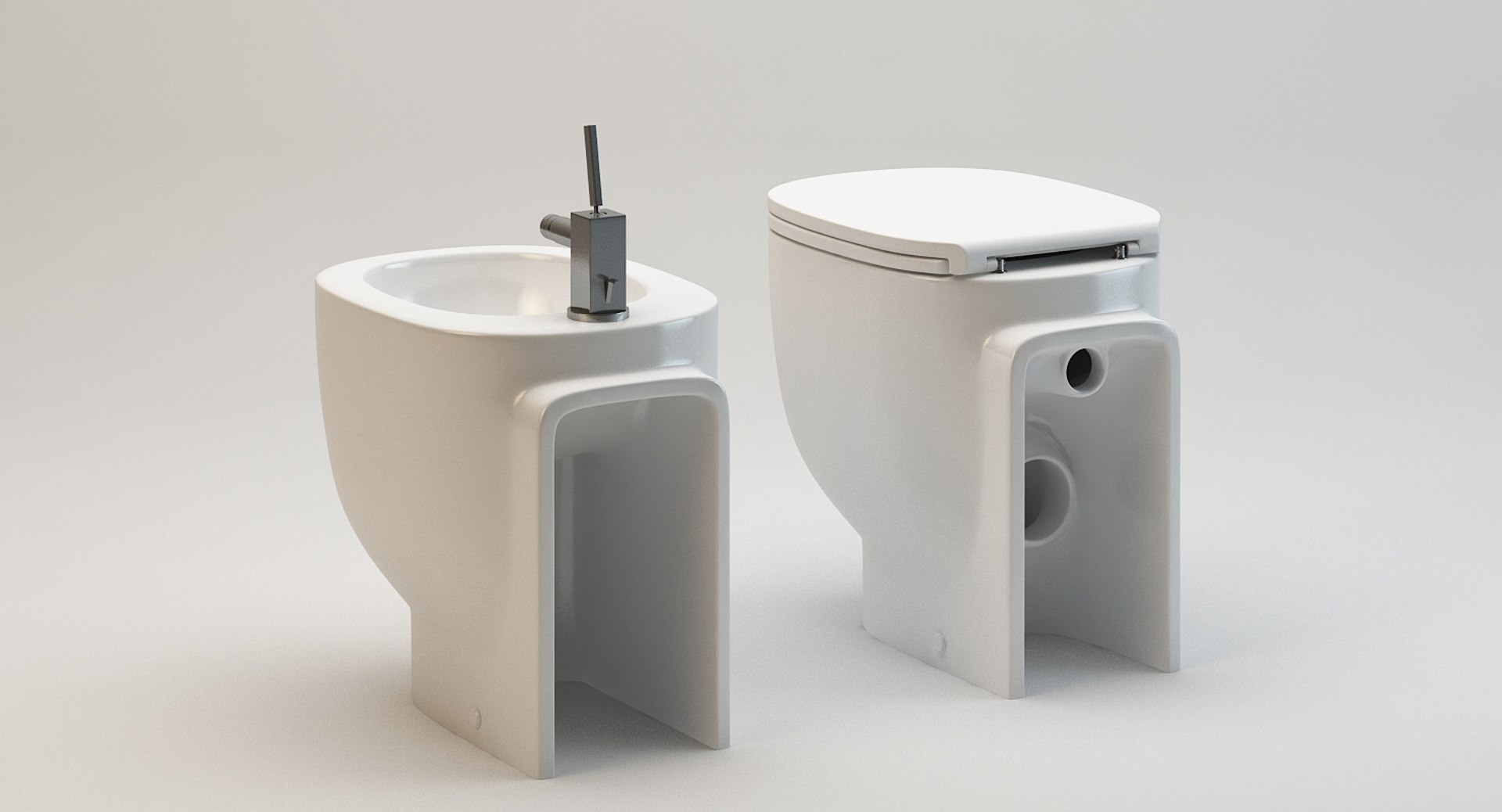 3d Model Pozzi Ginori Bathroom Fixtures