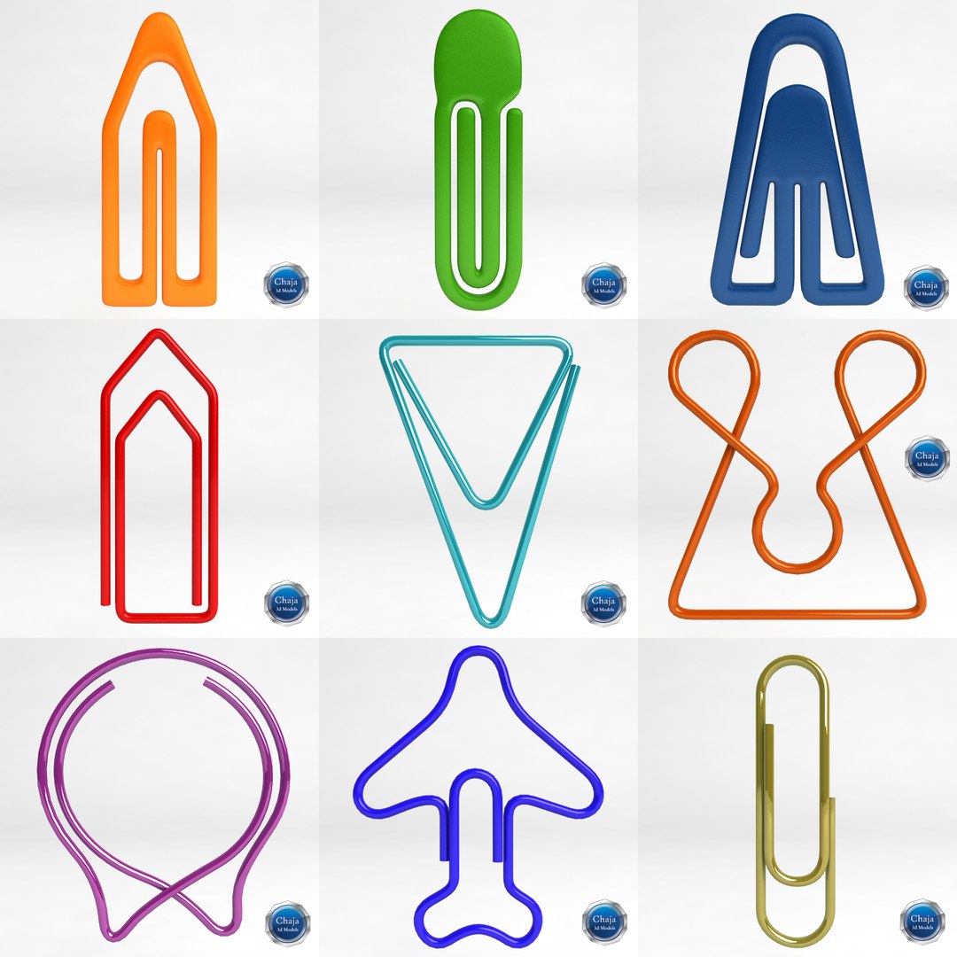 3d model paper clips