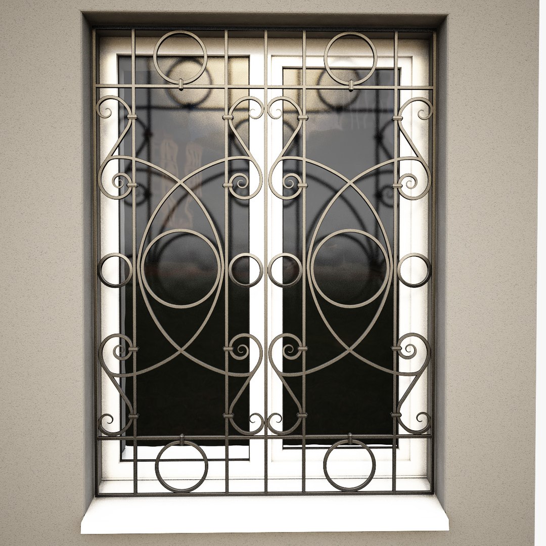 3d model windows security bars