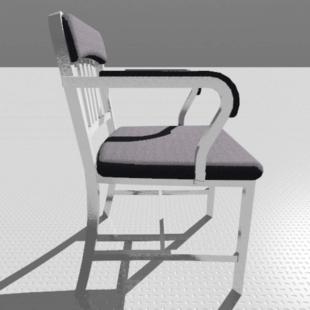 3d navy armchair designed