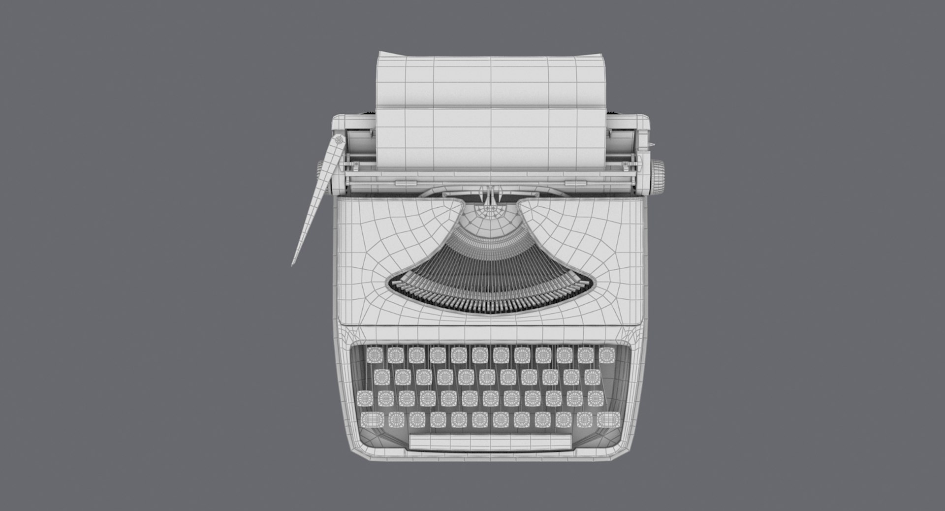3d vintage typewriter model