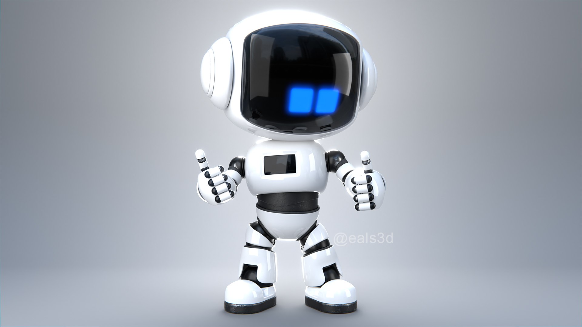 Cute Short Robot Eve-2 3D Model - TurboSquid 2319607