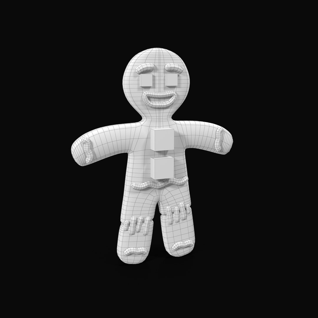 Gingerbread Man Static 3d Model