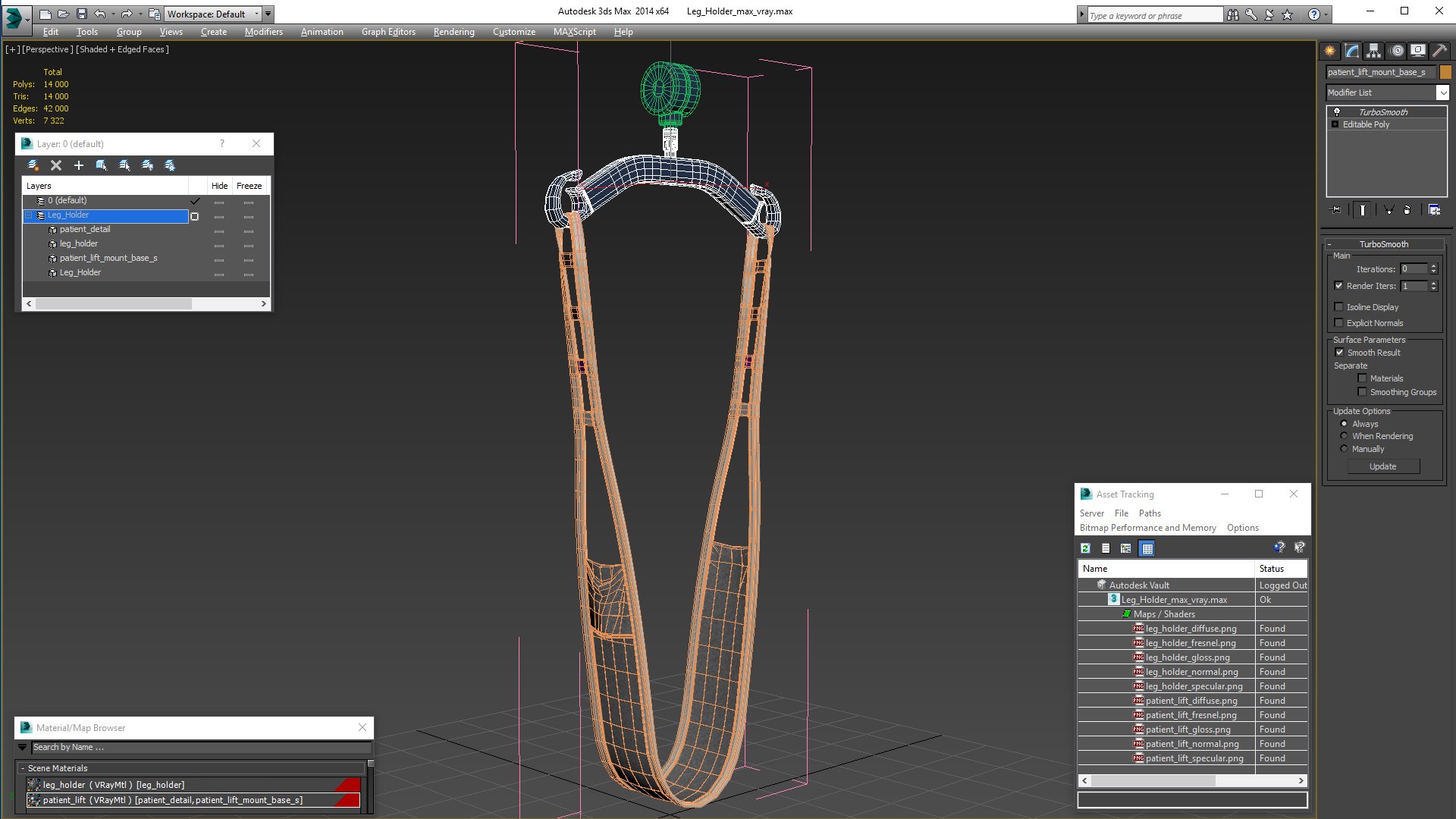 Leg Holder 3D Model - TurboSquid 1656964