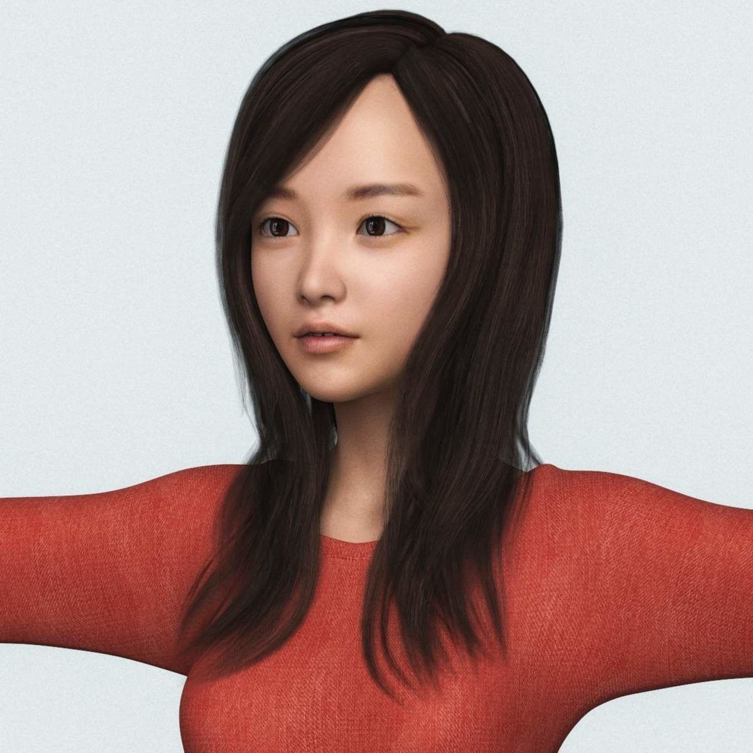 3D Beautiful Japanese Cute Girl 3D Model Model - TurboSquid 2191007
