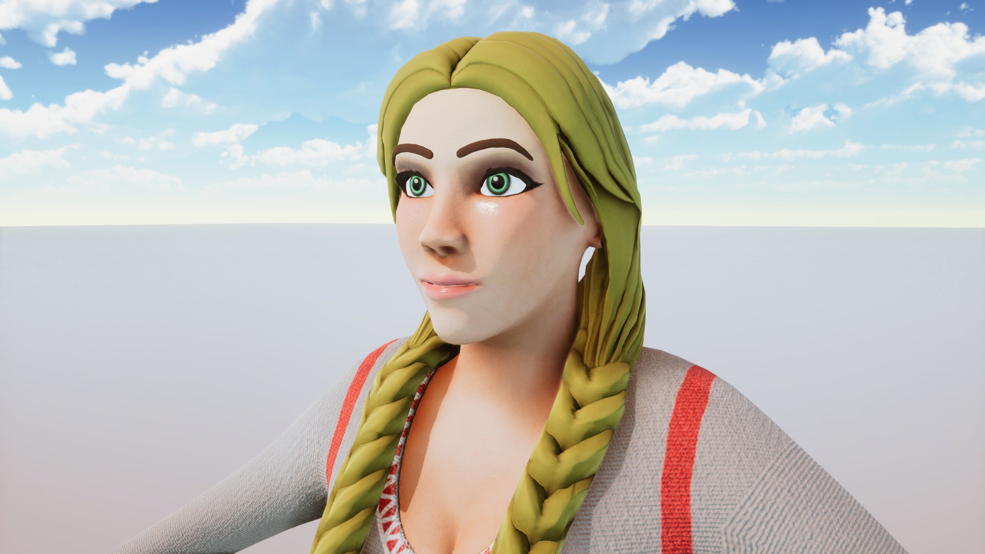 Stylized Medieval People Female Kit Rigged With Shape Keys Model ...