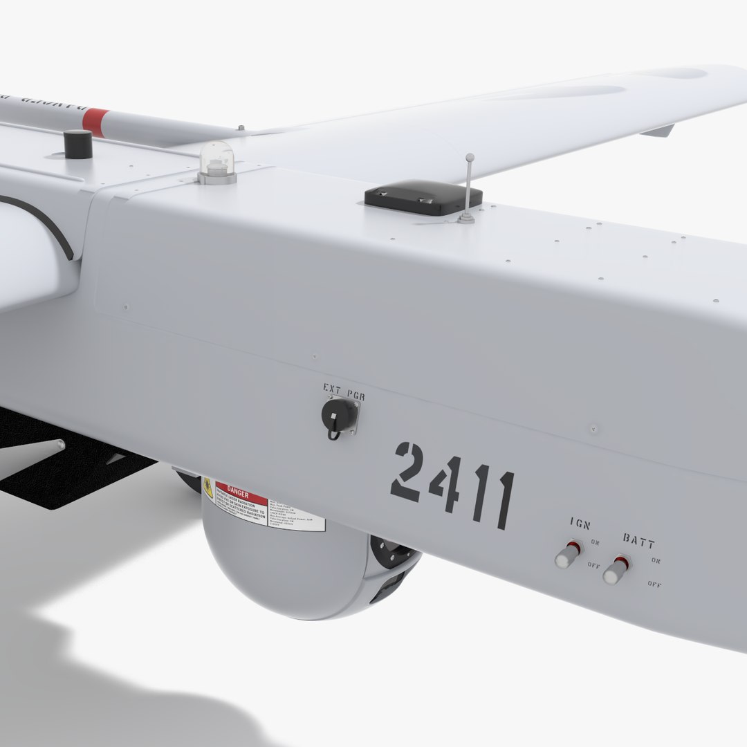 rq-7 shadow 200 unmanned 3d c4d