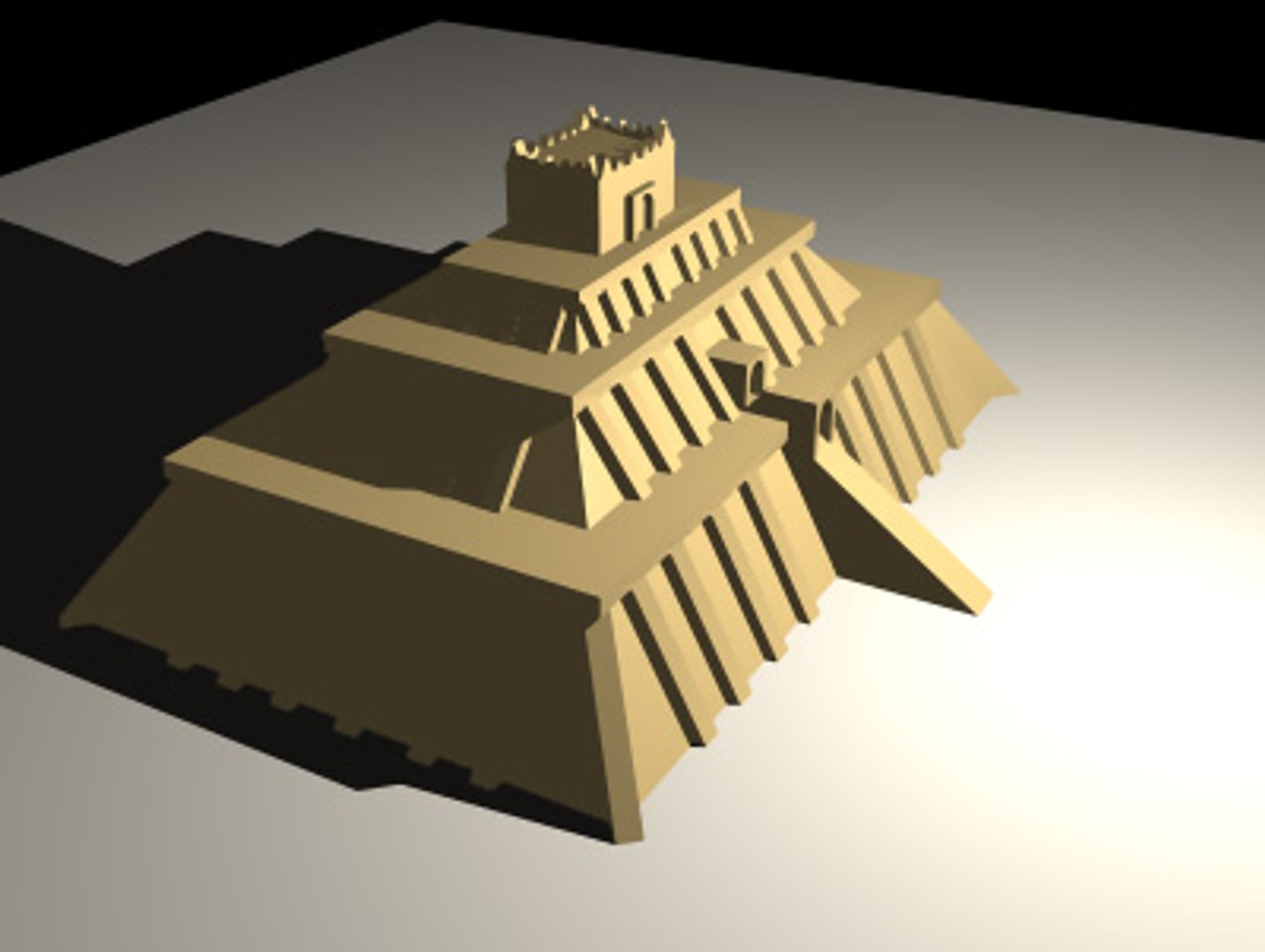 Ziggurat Pyramid Mesopotamia 3d Model
