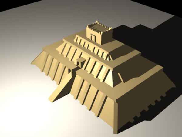 ziggurat pyramid mesopotamia 3d model