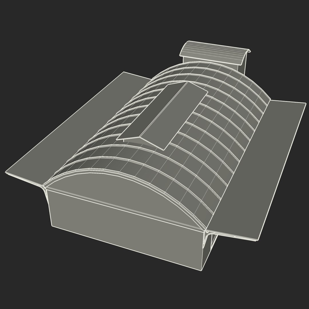 3d Industrial Railway Buildings Model