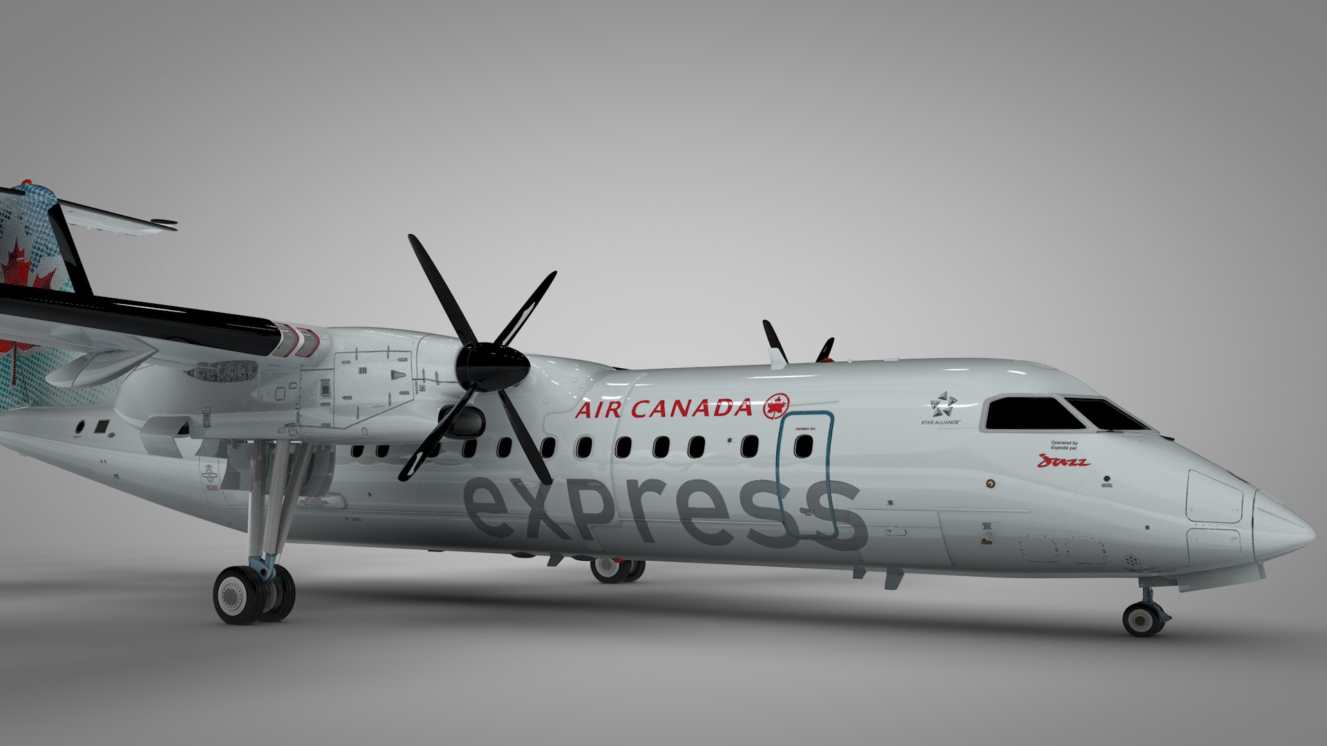 AIR CANADA EXPRESS Bombardier DHC-8 Q300 Dash 8 L1607 3D - TurboSquid ...