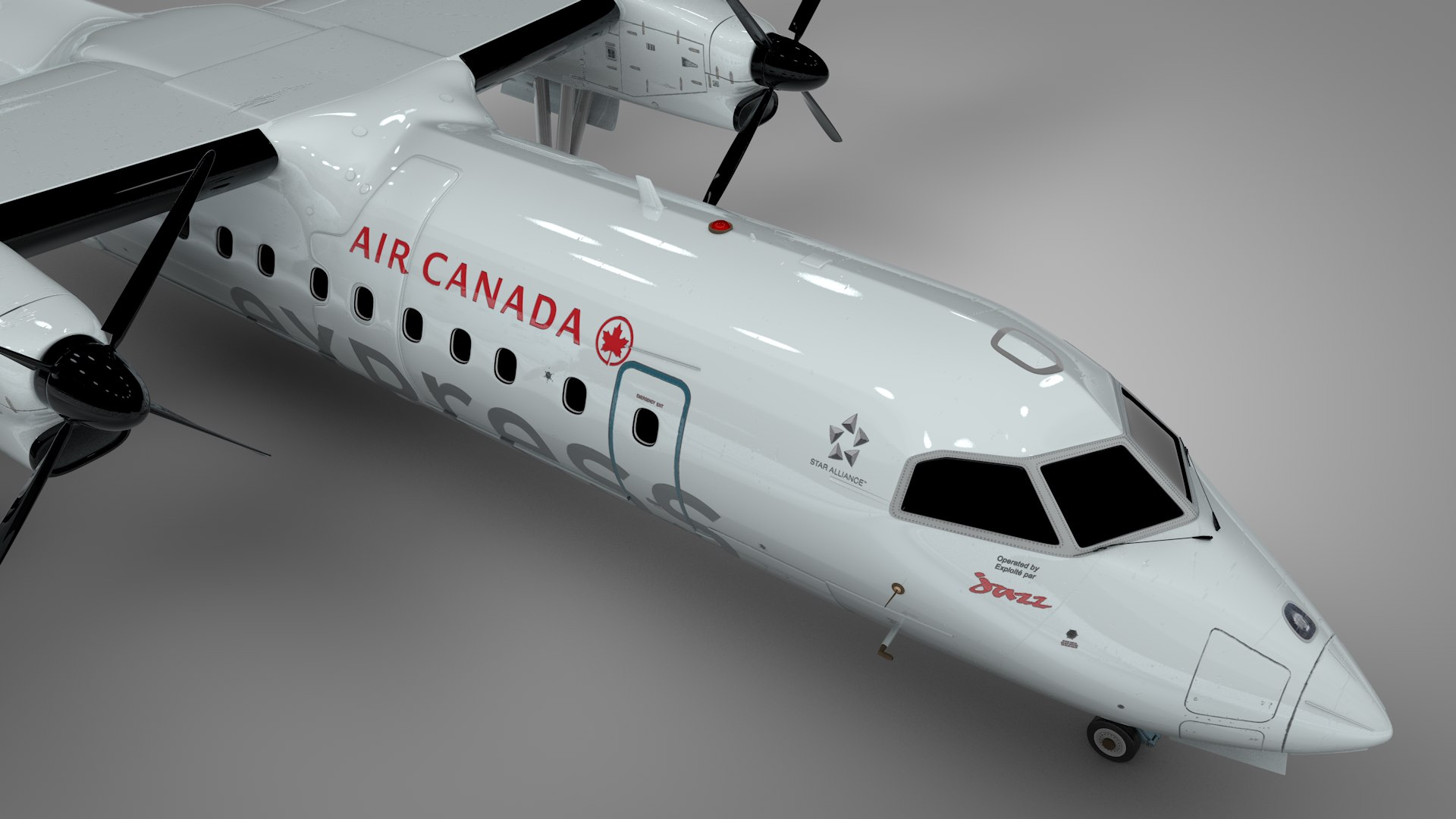 AIR CANADA EXPRESS Bombardier DHC-8 Q300 Dash 8 L1607 3D - TurboSquid ...