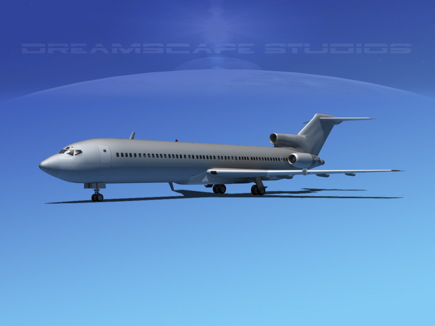 Airline Boeing 727 727-200 3d Model
