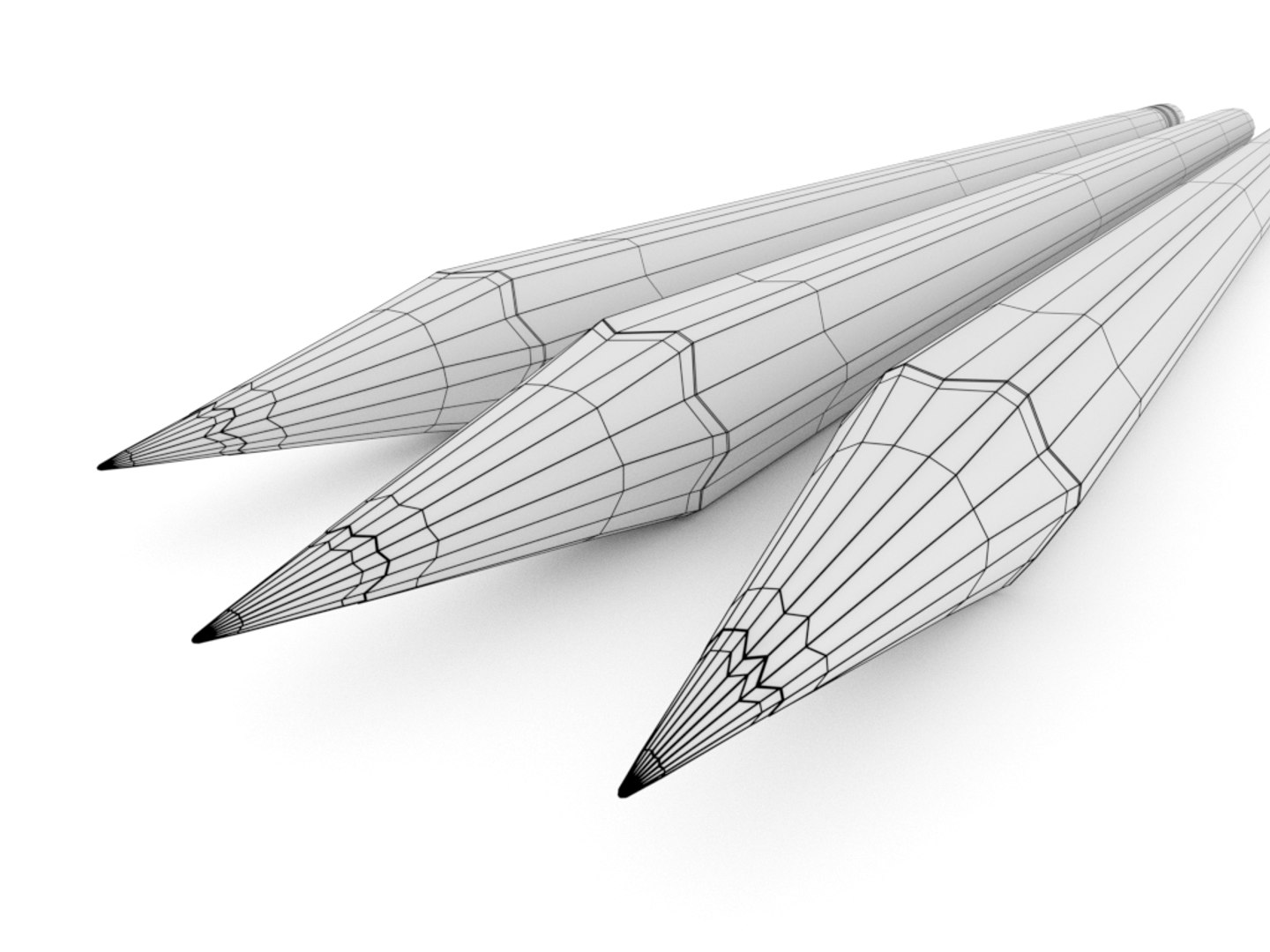 Graphite Pencils 3D Model - TurboSquid 1432807