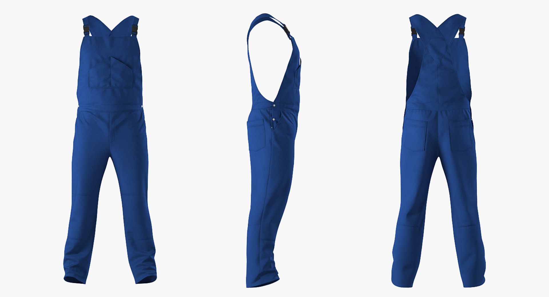 3d Blue Workwear Overalls