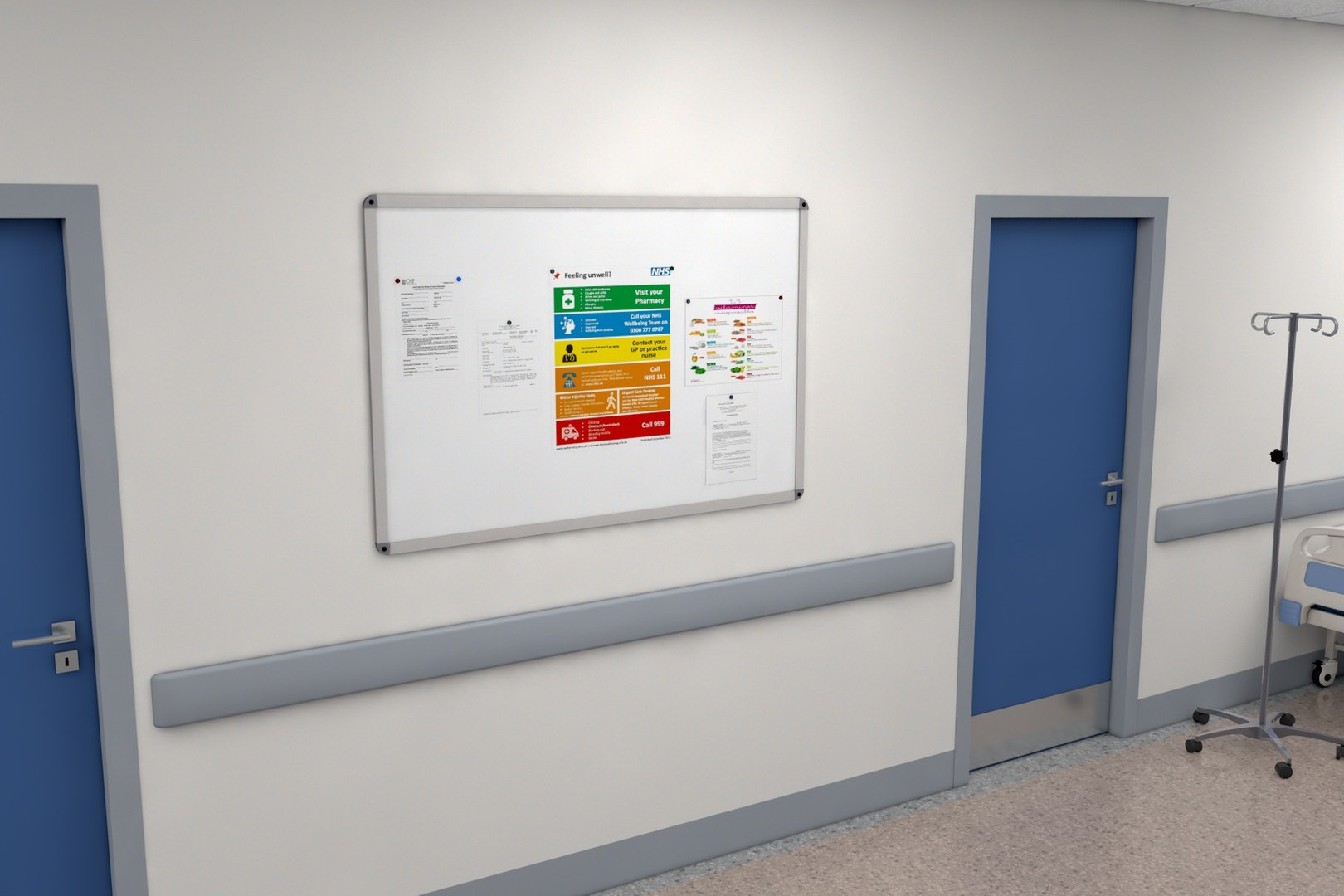 Hospital Hall Model - TurboSquid 1432059