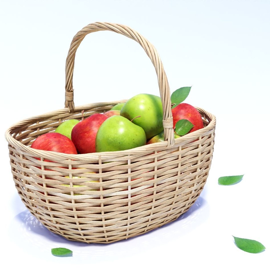3D basket apple model - TurboSquid 1440531