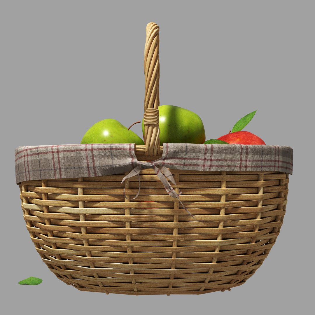 3D basket apple model - TurboSquid 1440531