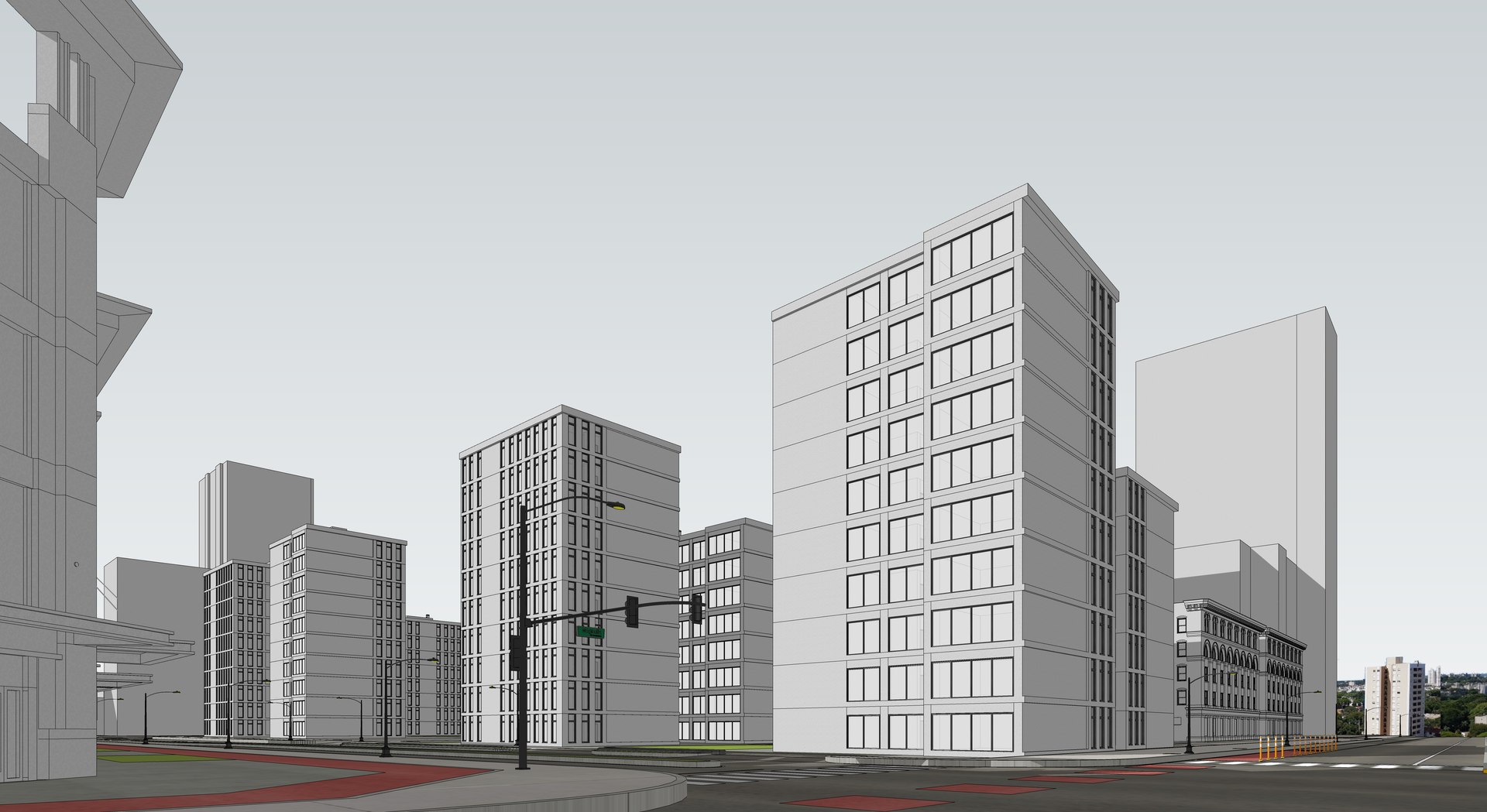 Cityscape Building Exterior Scene 3D Model Model - TurboSquid 2167344