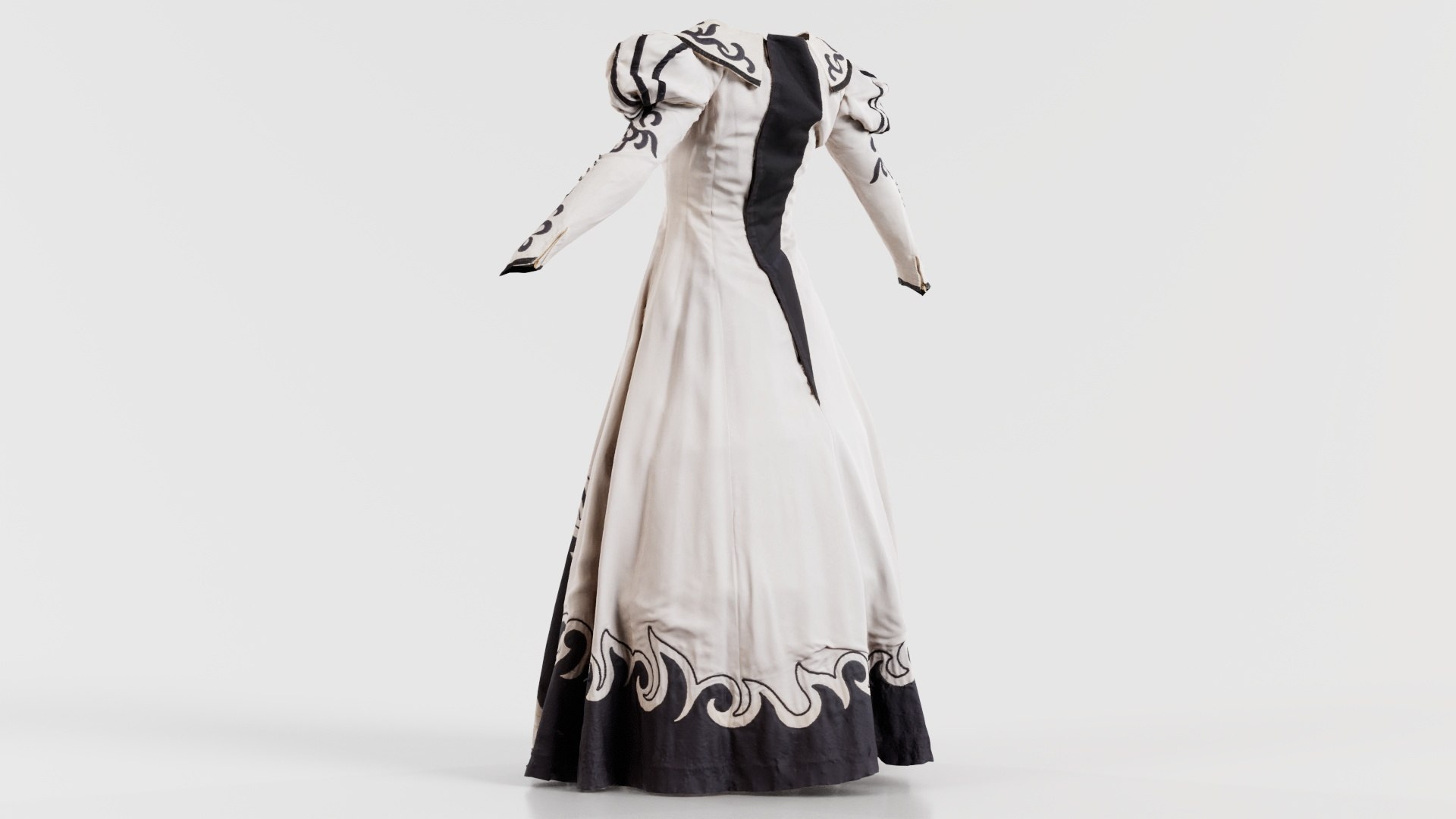 3D Historic Decorated Dress Remastered Model - TurboSquid 2359942