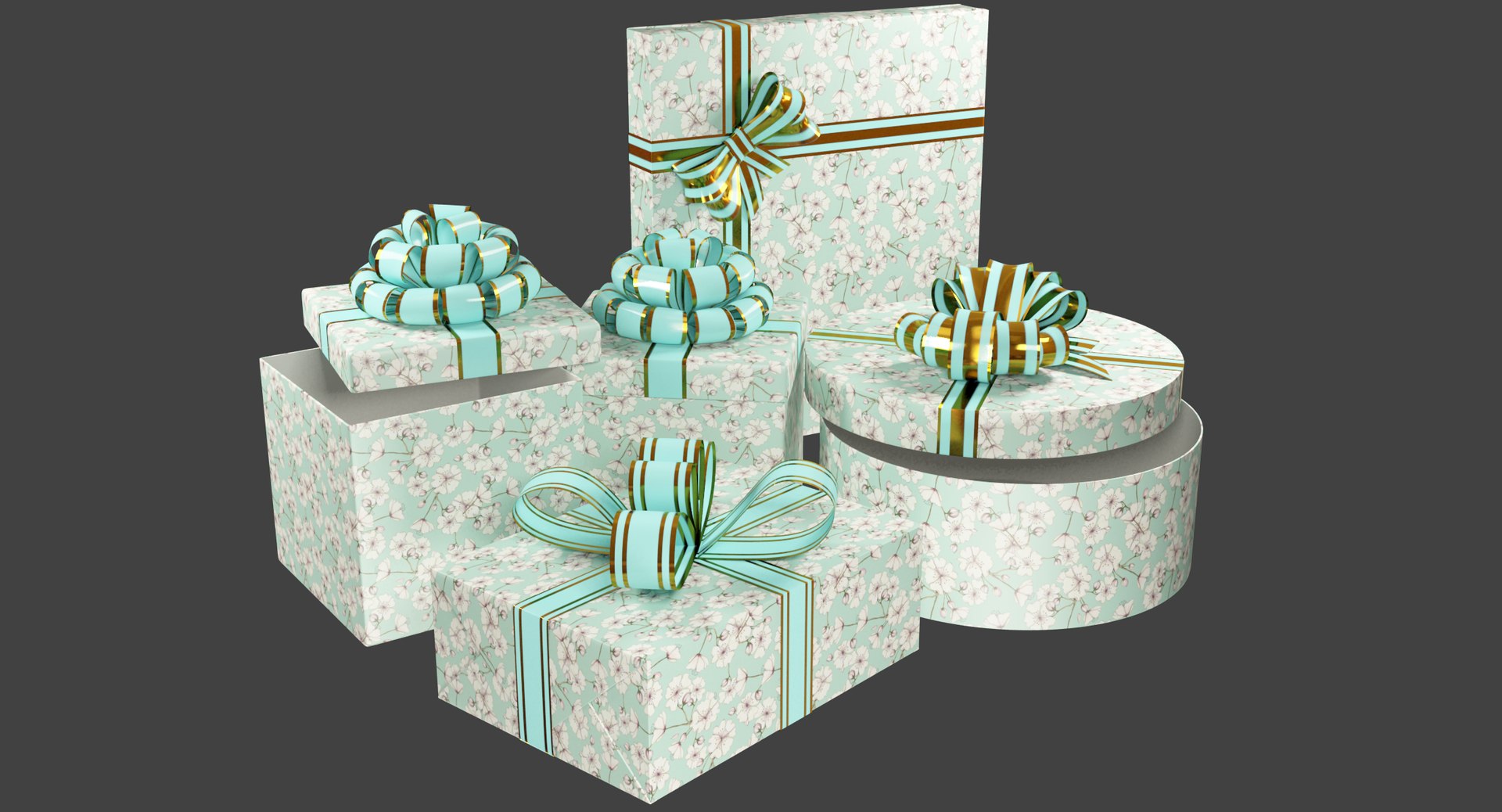 Set gifts 3D model - TurboSquid 1342762