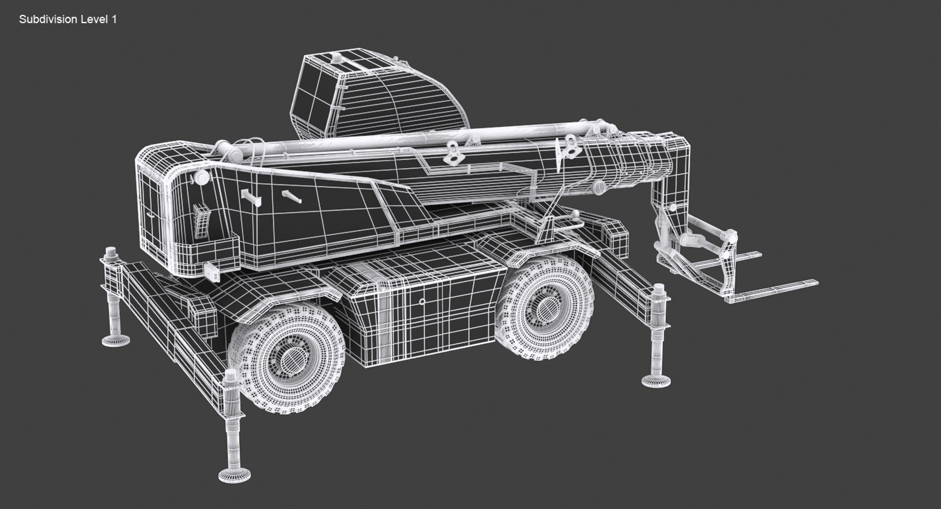 Roto Telescopic Handler 3d Model