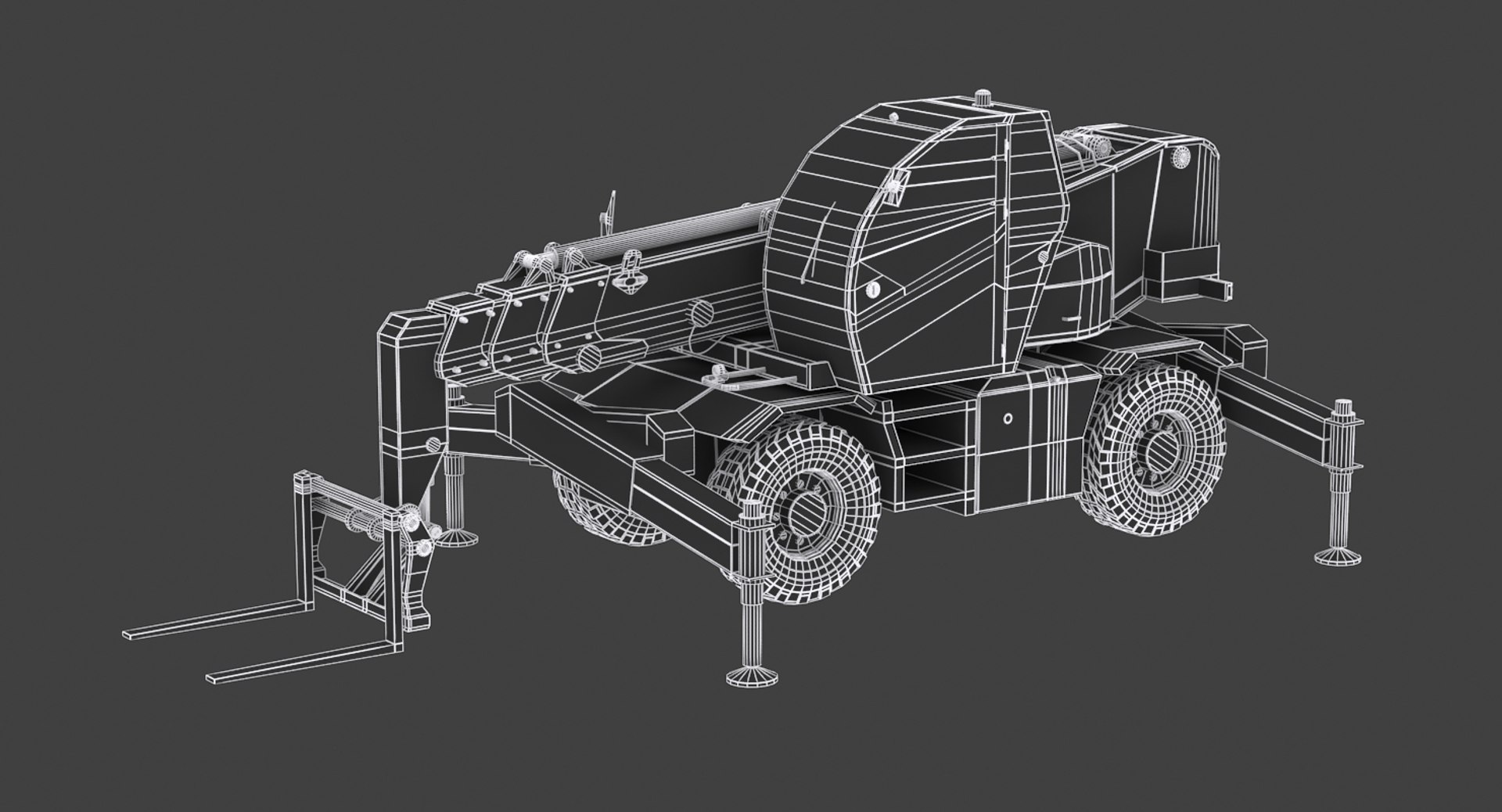 Roto Telescopic Handler 3d Model