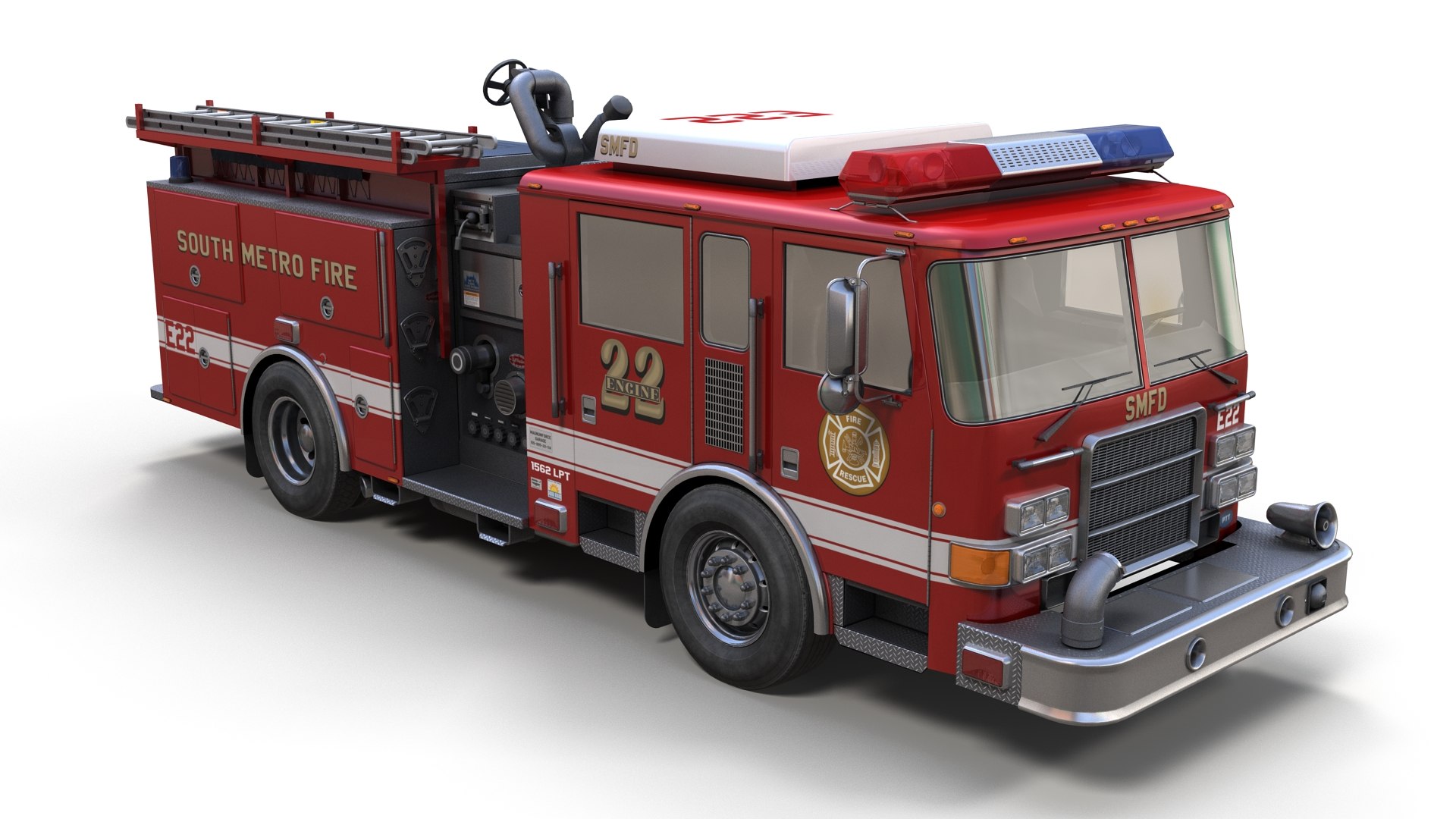 Seagrave marauder fire truck 3D model - TurboSquid 1951625