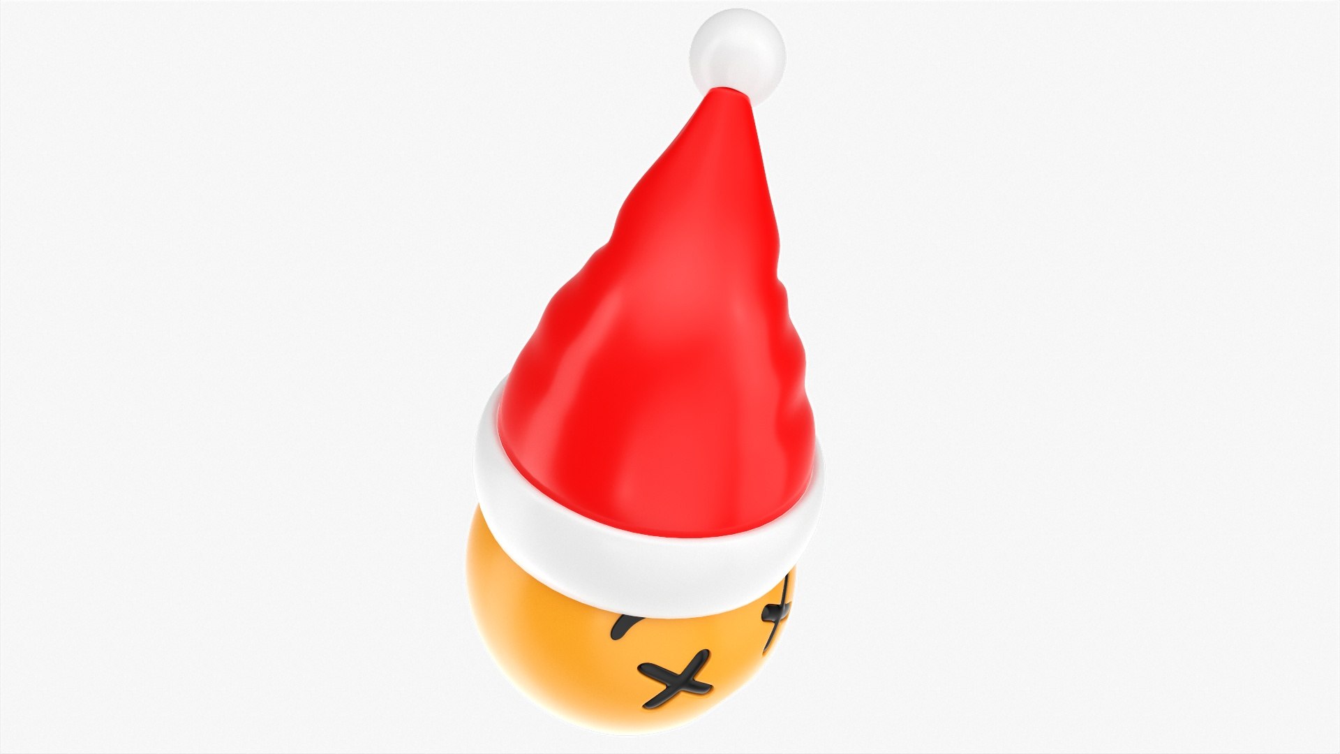Emoji 094 Dizzy with Santa hat 3D model - TurboSquid 1818263
