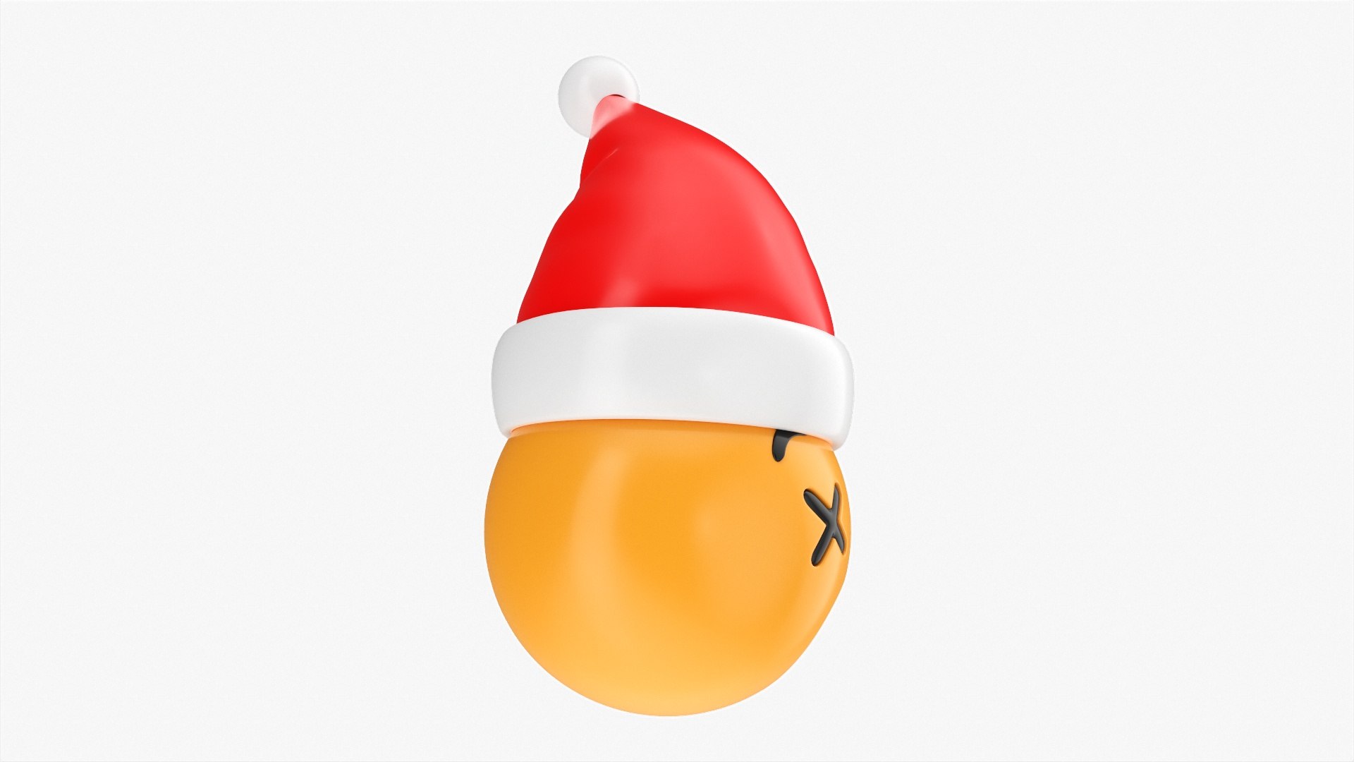 Emoji 094 Dizzy with Santa hat 3D model - TurboSquid 1818263