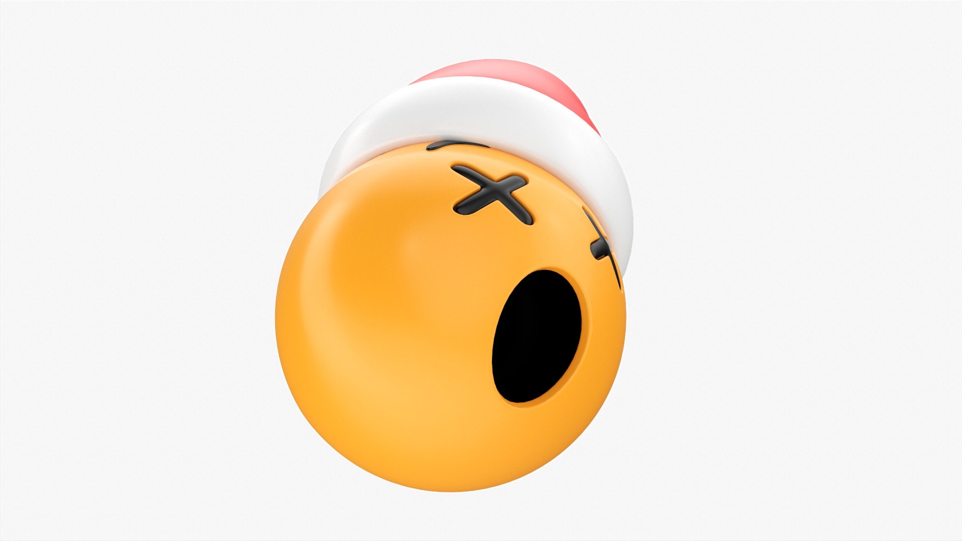 Emoji 094 Dizzy with Santa hat 3D model - TurboSquid 1818263