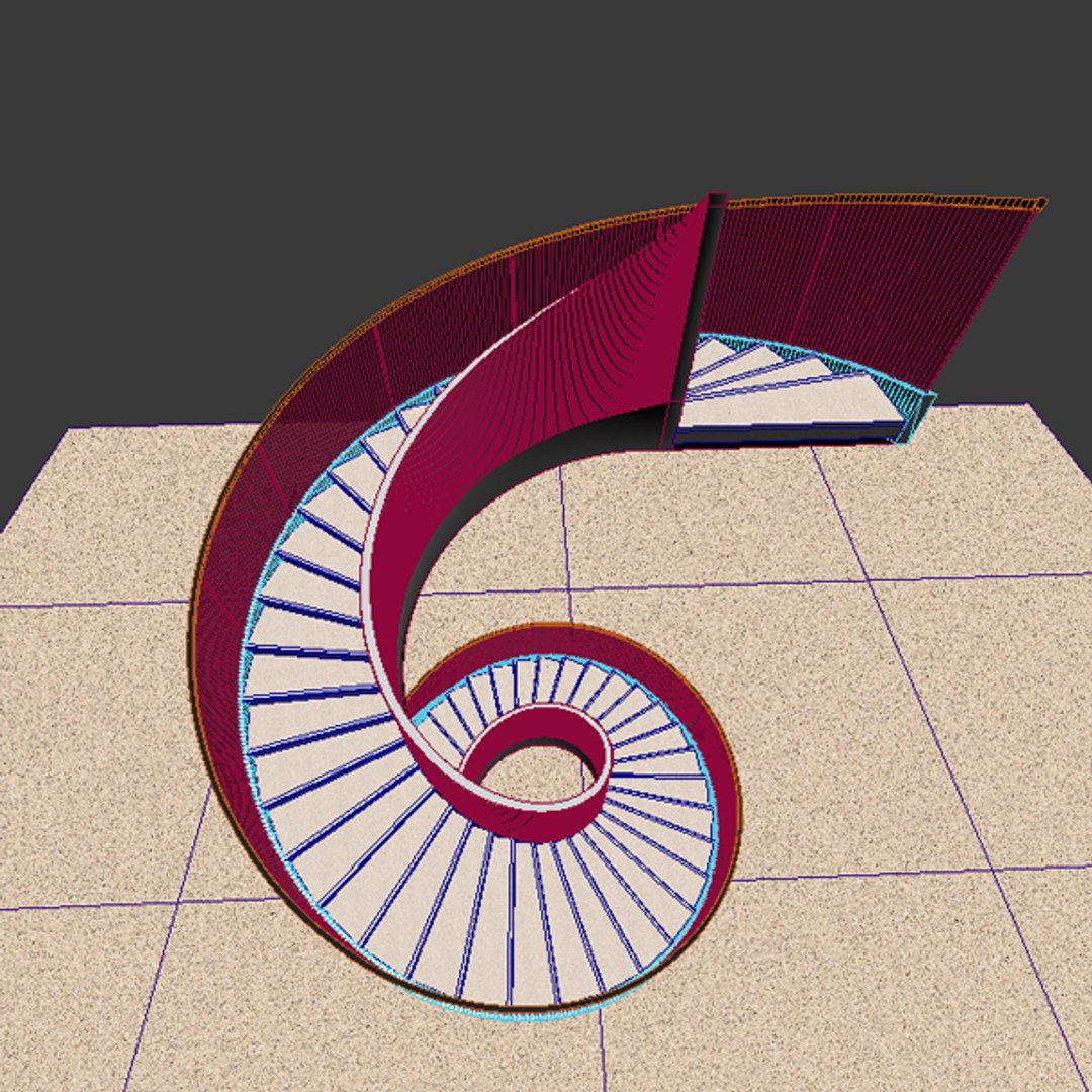 3d Model Spiral Stair