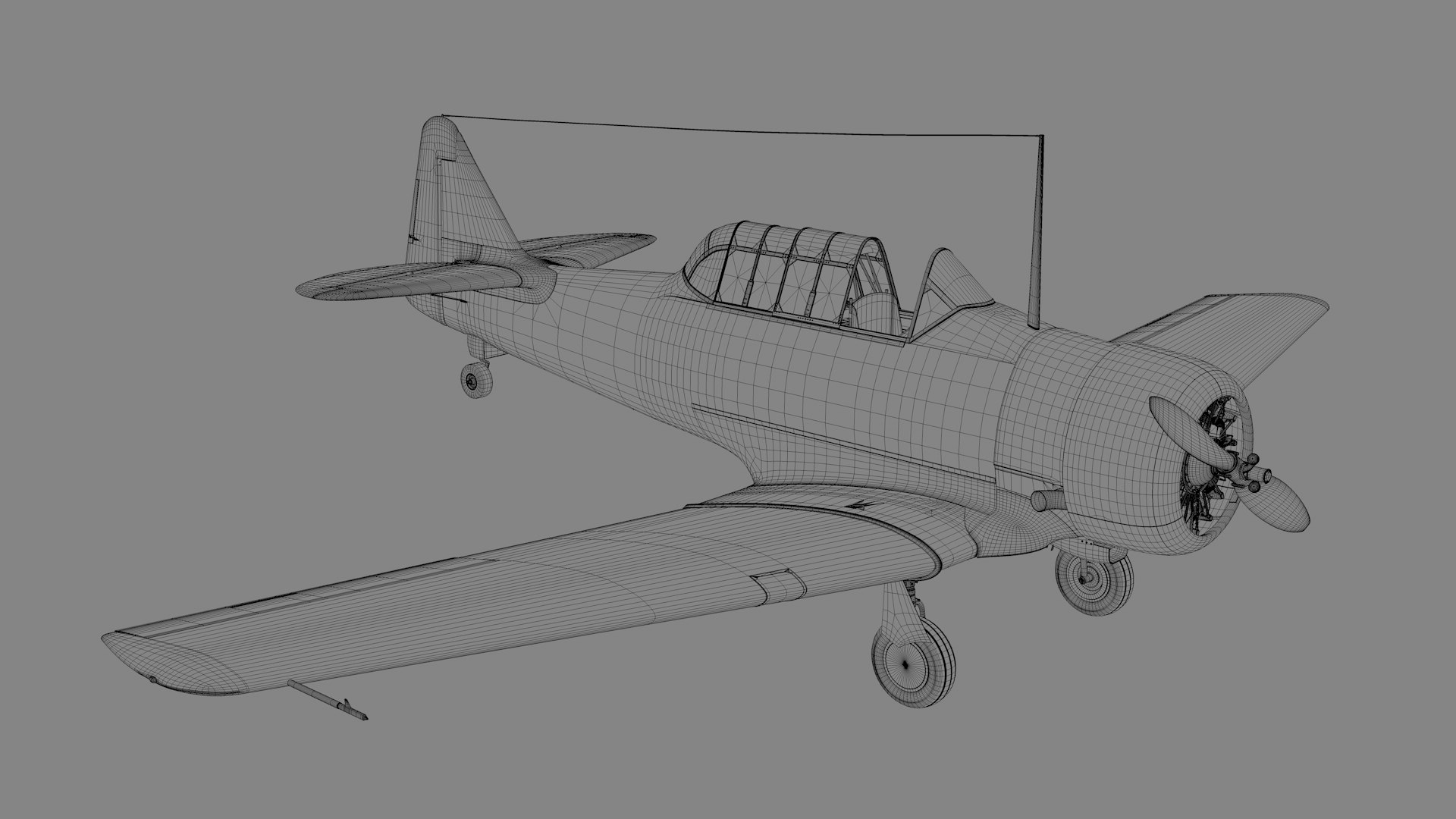 3D North American T6 Texan Model - TurboSquid 1270391