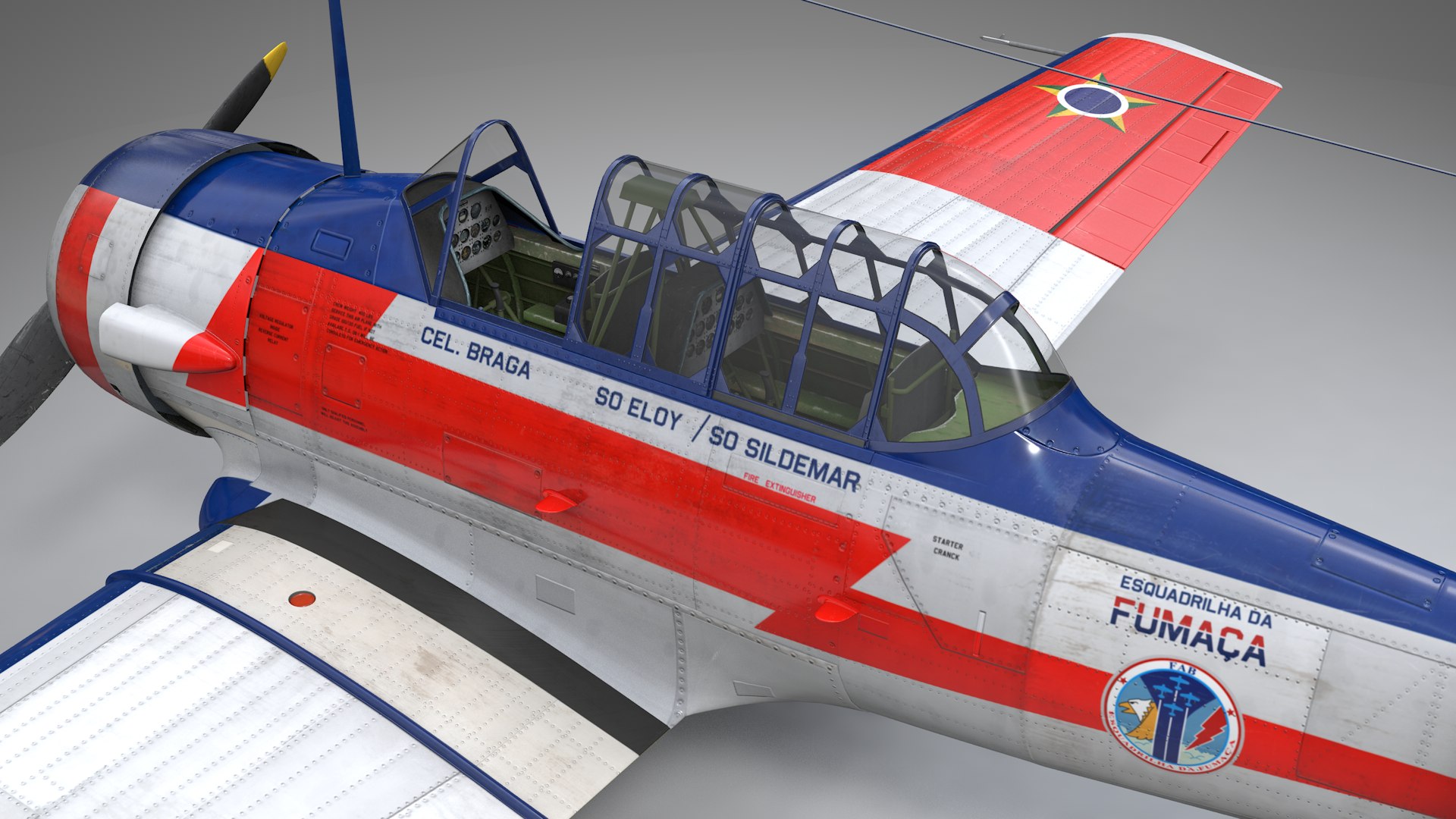3D North American T6 Texan Model - TurboSquid 1270391