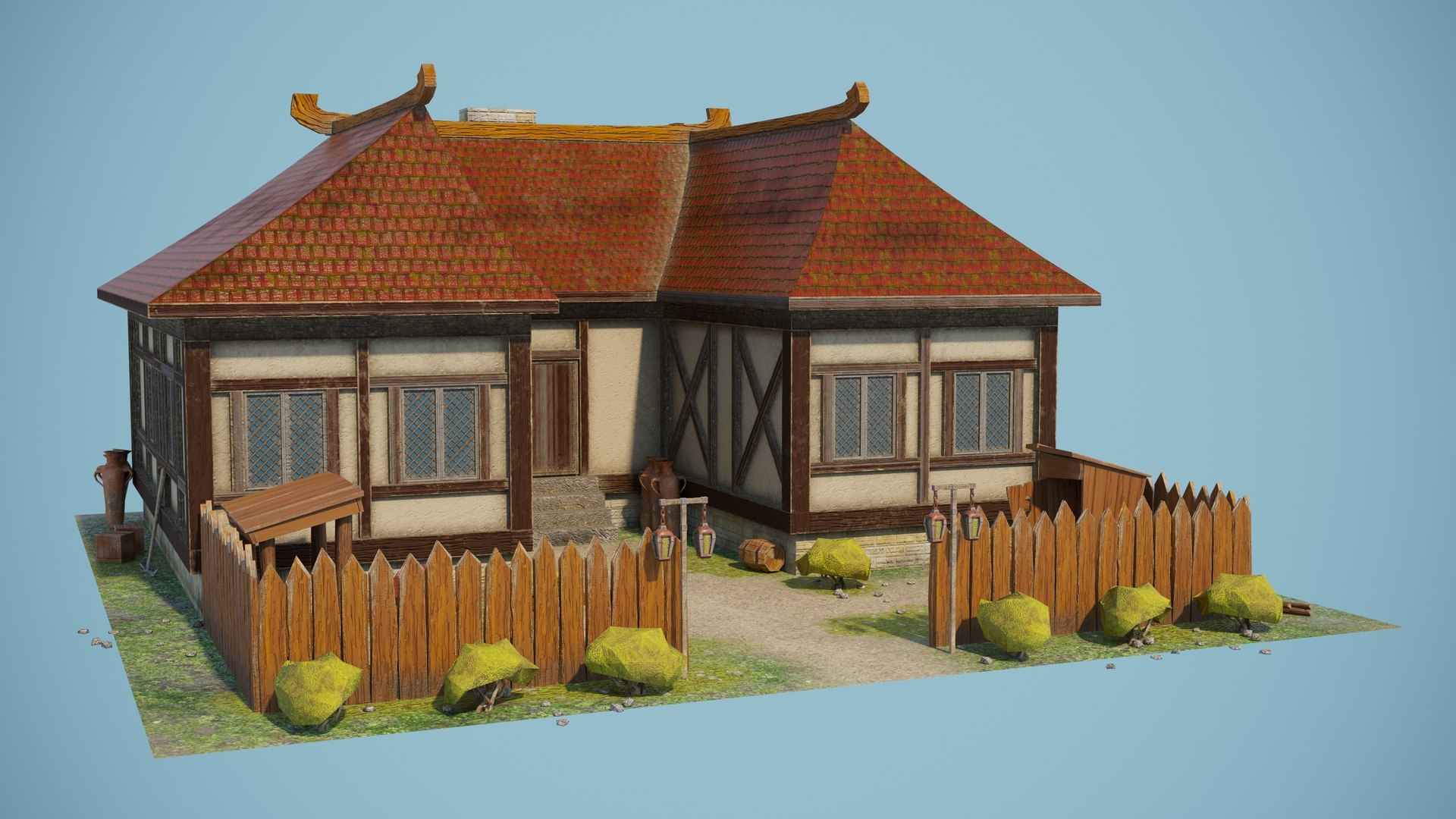 3D Village Stylized - TurboSquid 1681634