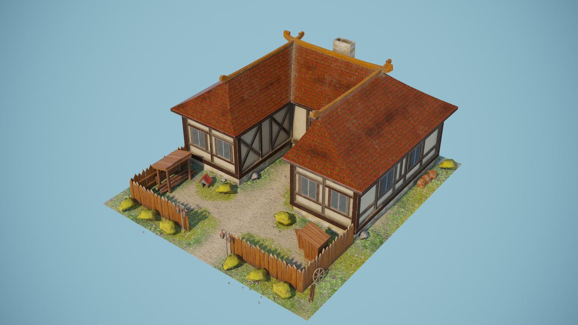 3D Village Stylized - TurboSquid 1681634