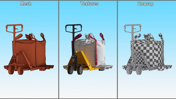 modelo 3d Transpaleta con bolsa a granel - TurboSquid 2315018
