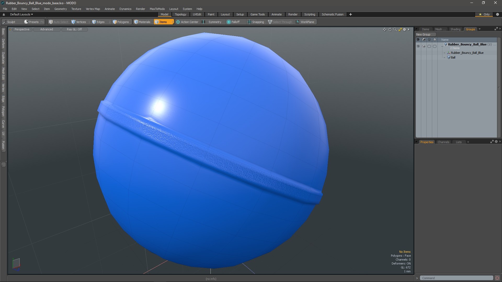 3D Rubber Bouncy Ball Blue Model - TurboSquid 2286851