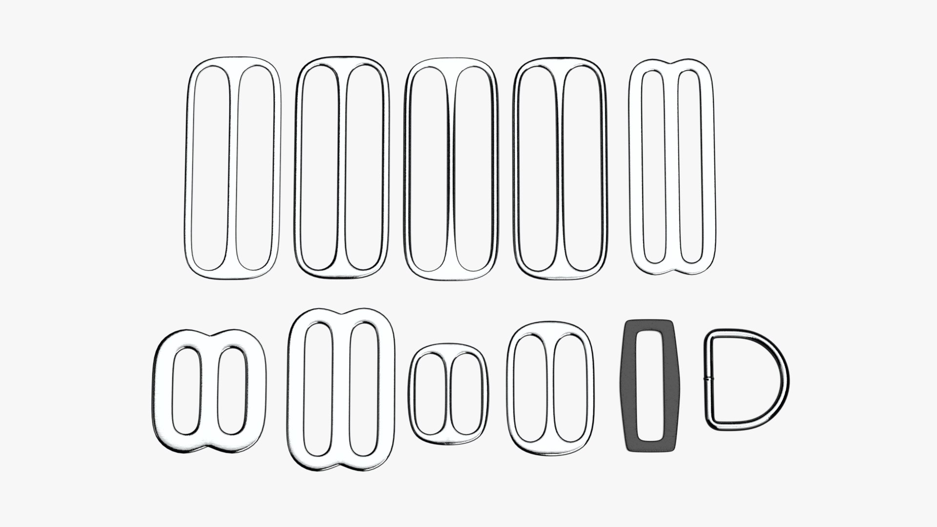 3D Strap Adjusters B Model - TurboSquid 1734240