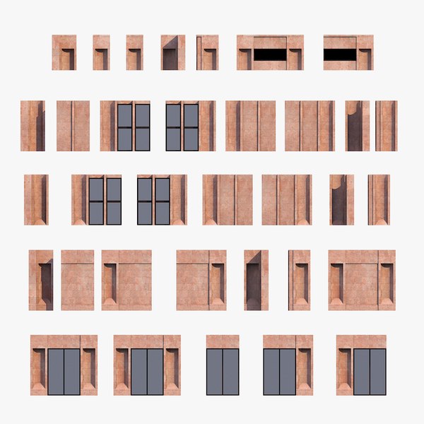 3d concrete building components model