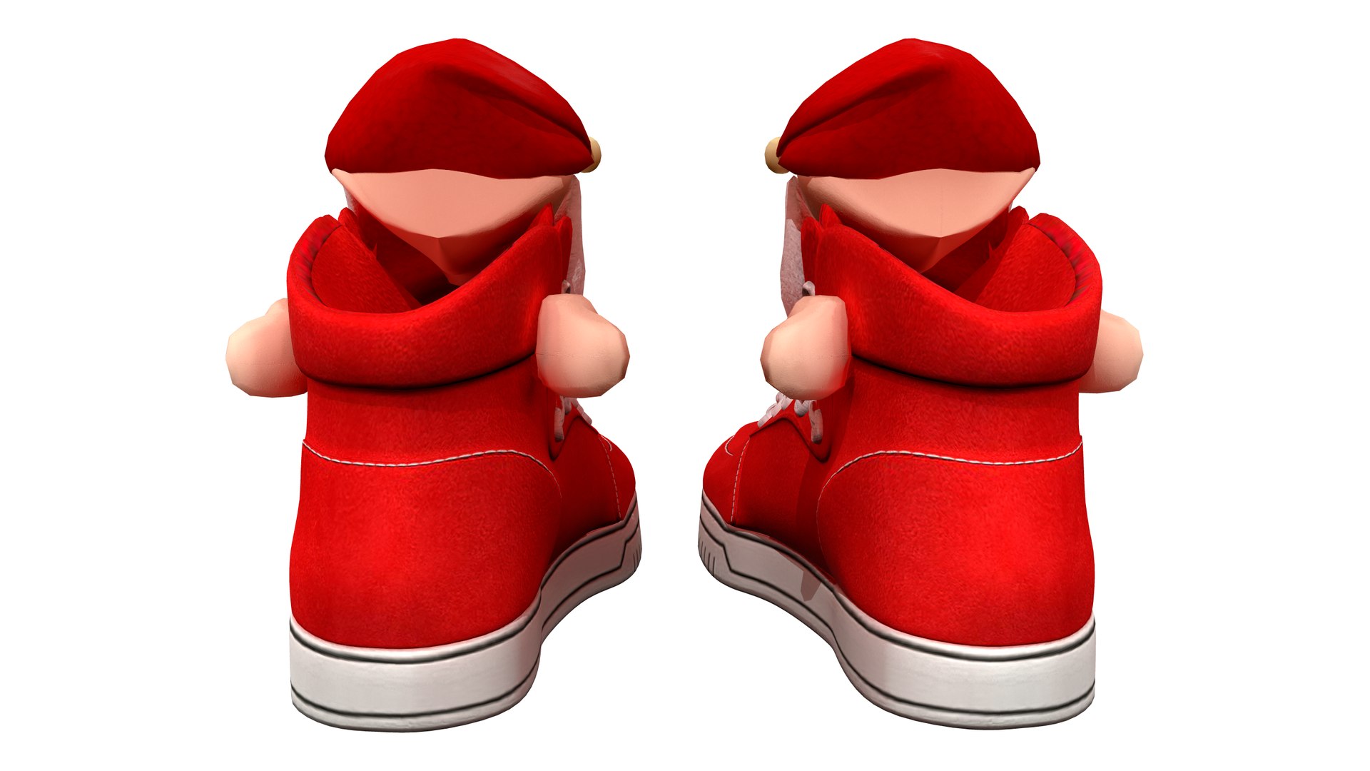 Ankle Sneakers With Santa 3D - TurboSquid 1842663