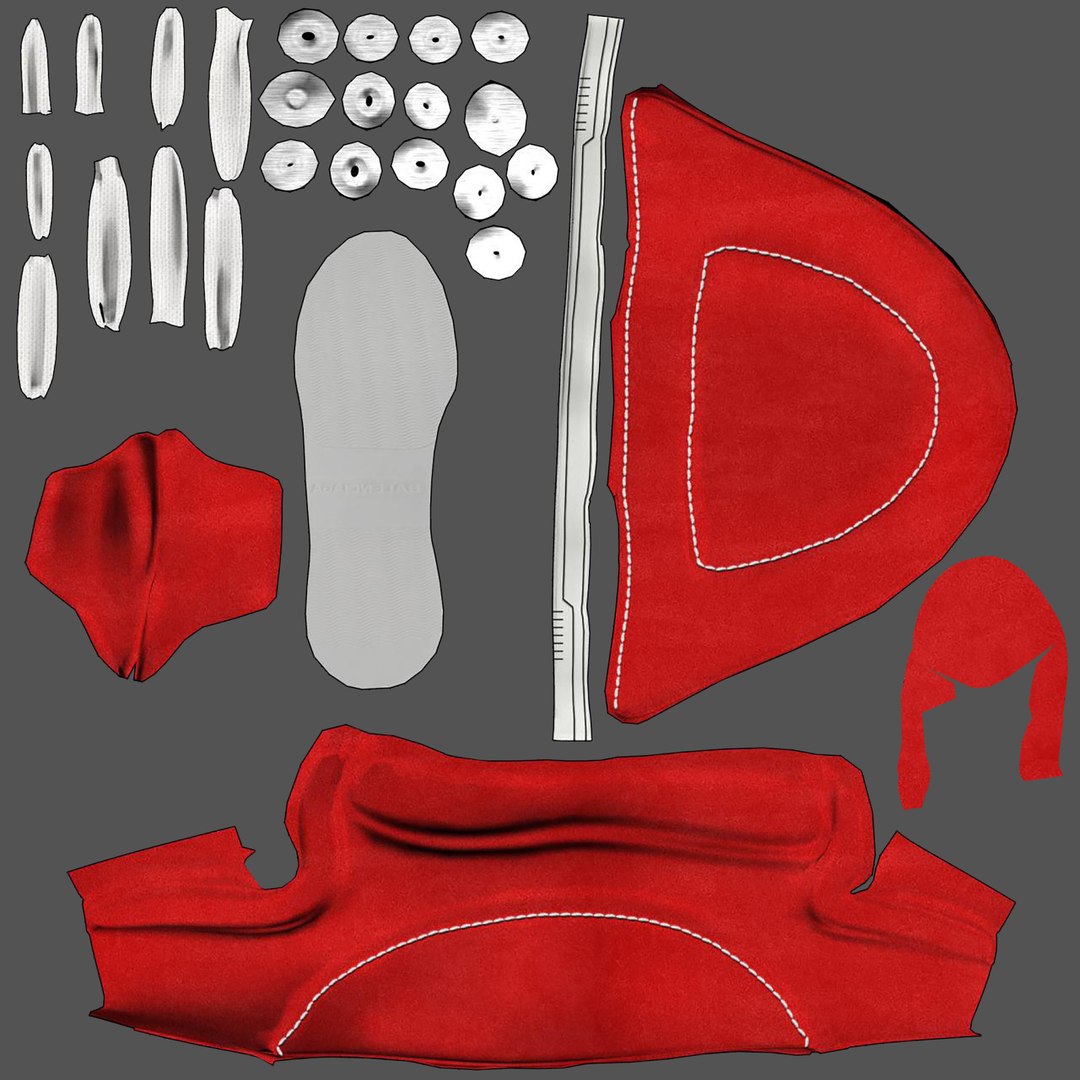 Ankle Sneakers With Santa 3D - TurboSquid 1842663
