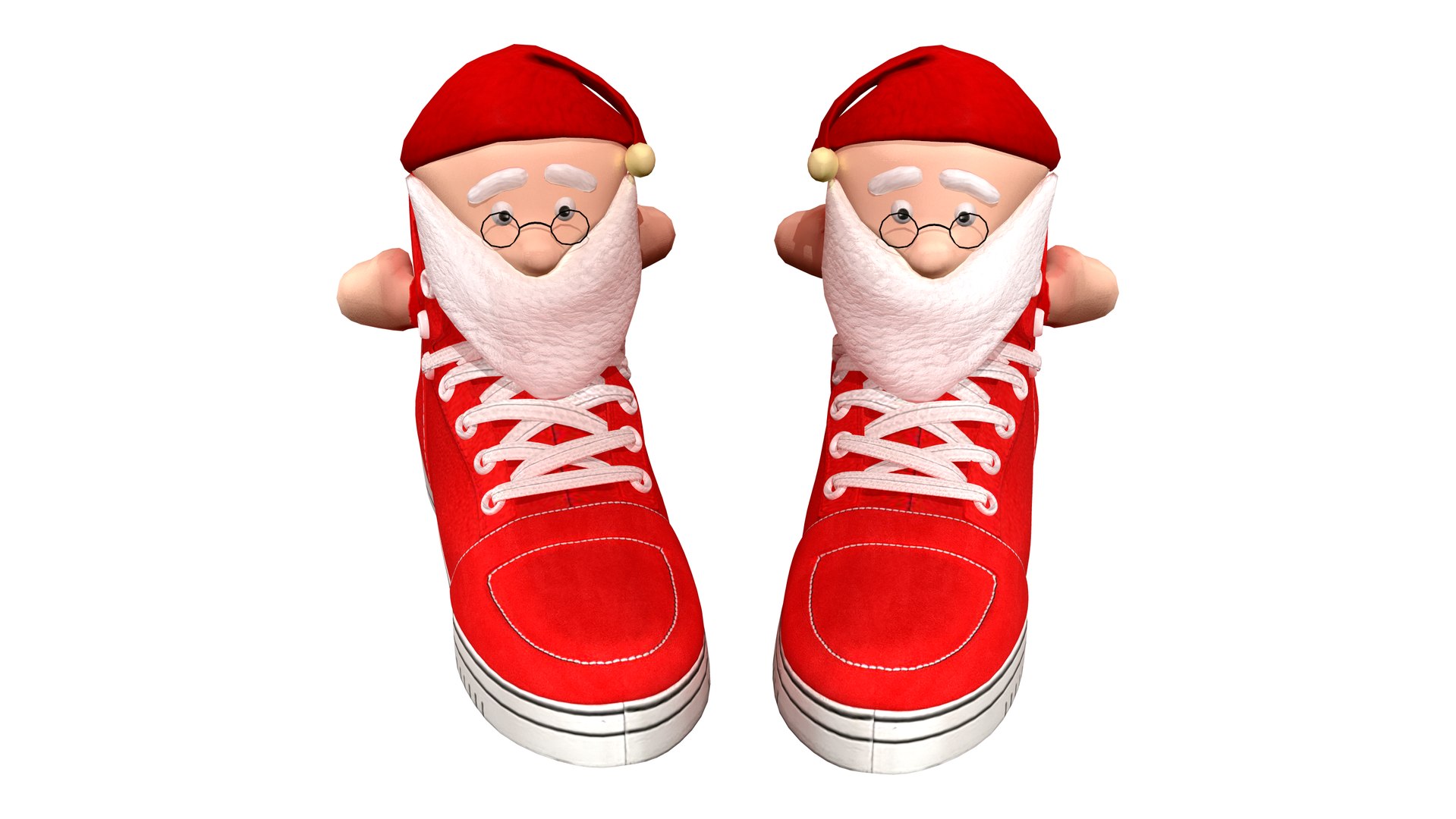 Ankle Sneakers With Santa 3D - TurboSquid 1842663