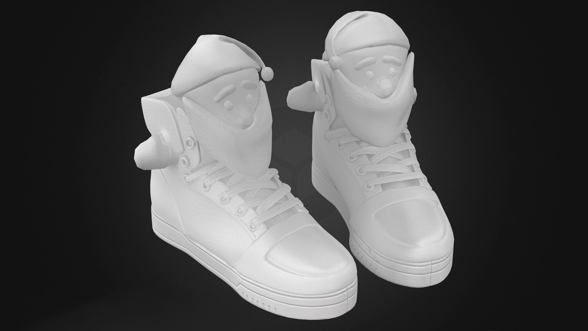 Ankle Sneakers With Santa 3D - TurboSquid 1842663