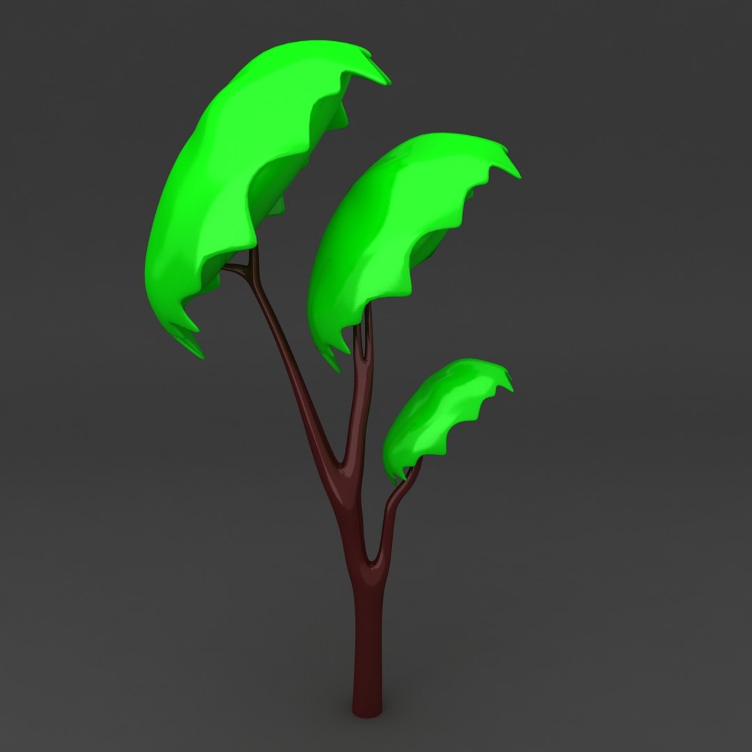 3d model cartoon tree