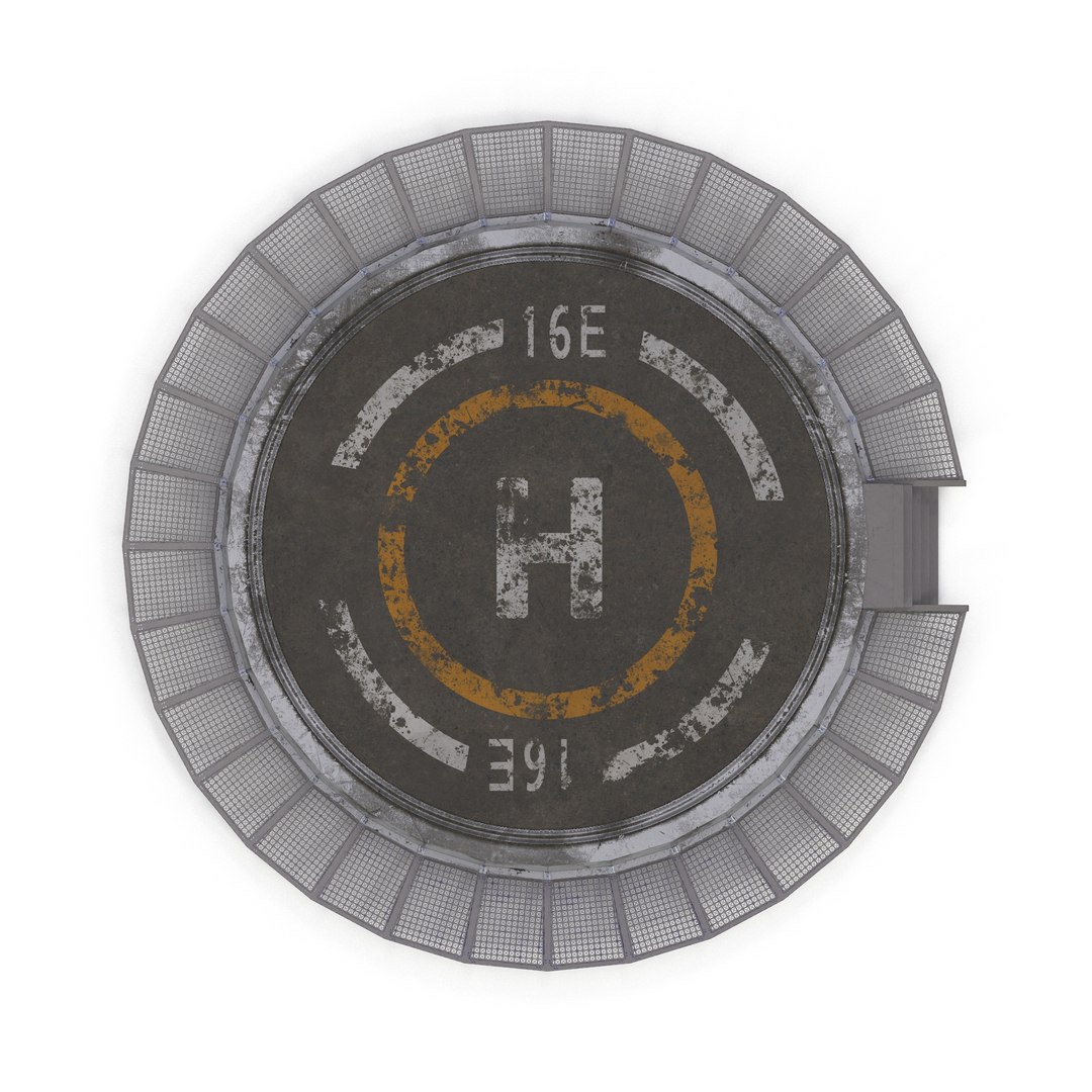 helicopter platform 3d model